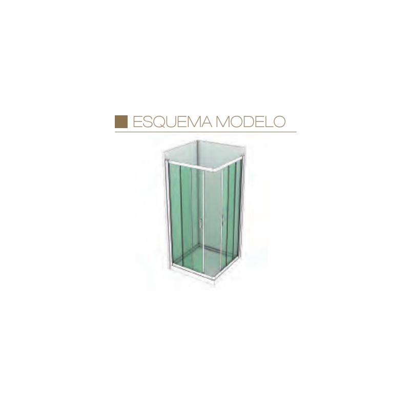 AZORES Vidrio Mate/Carglass/Azul/Verde/Gris/Bronce ANGULAR 4 HOJAS