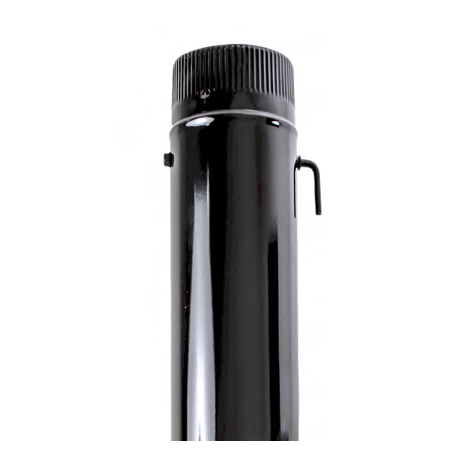 Modulo recto 1000 mm con regulador leña vitrificada simple